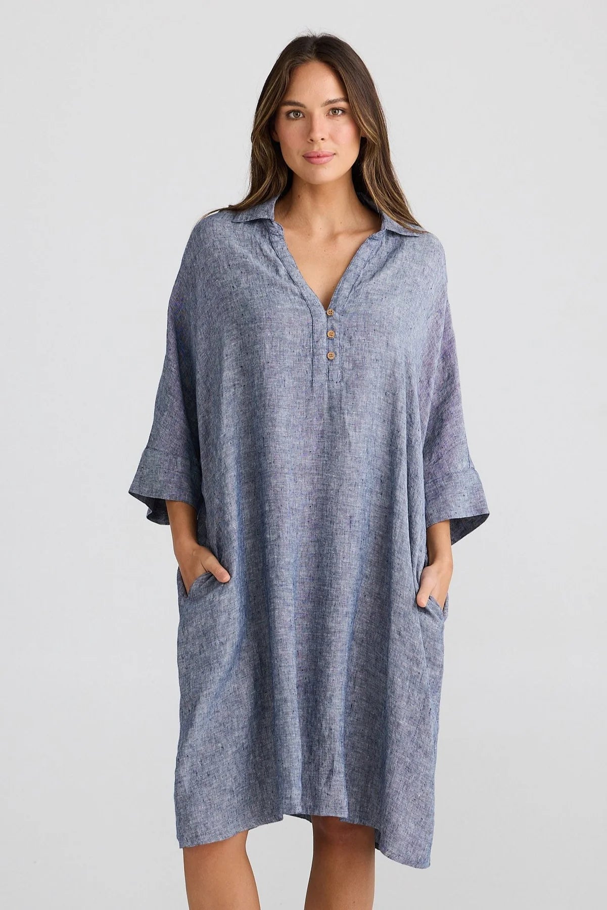 The Shanty | Casablanca Tunic | Navy Fleck – Harrip & Co.